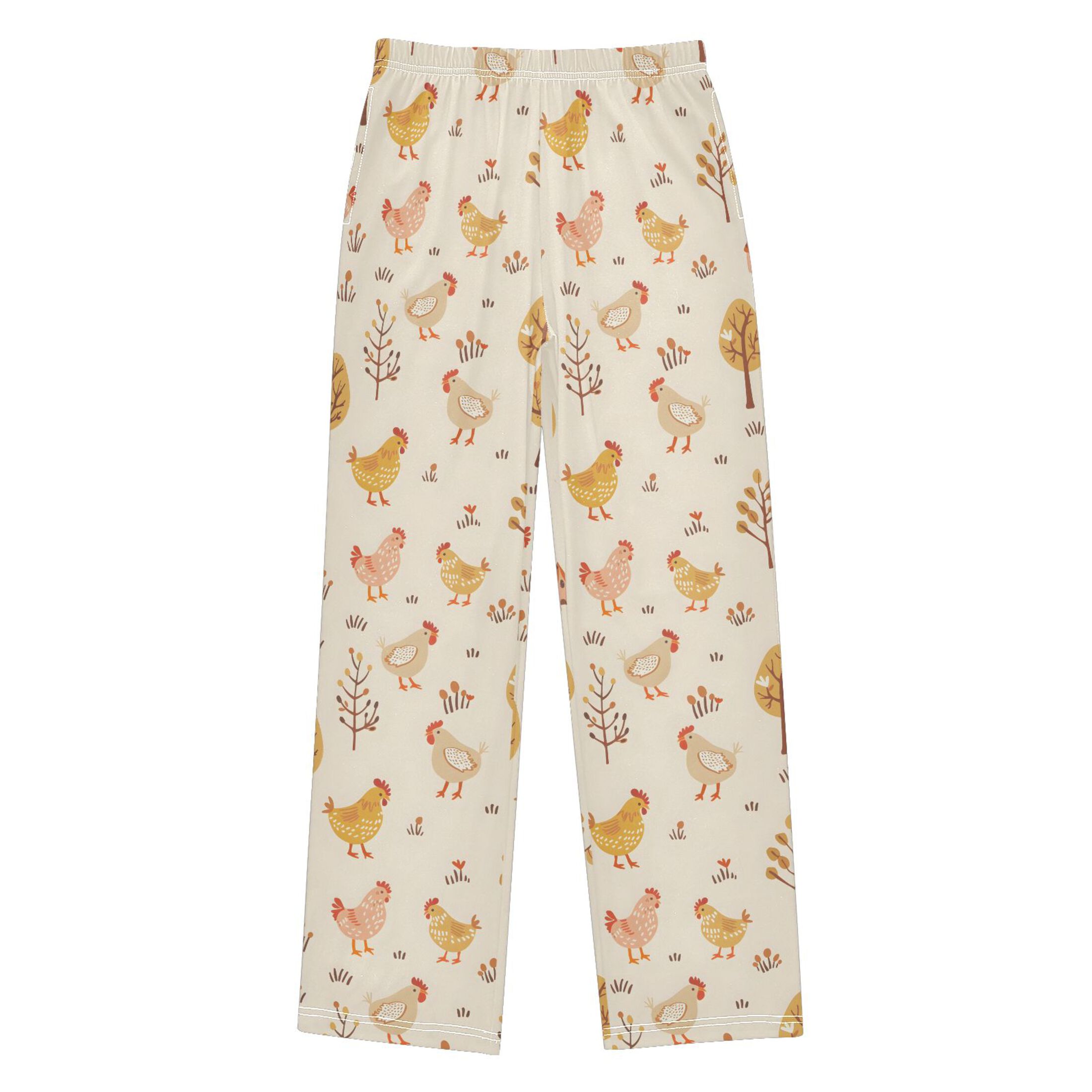 ALAZA Pajama Pants Cute Chicken and Trees Pj Bottoms Sleepwear Lounge ...