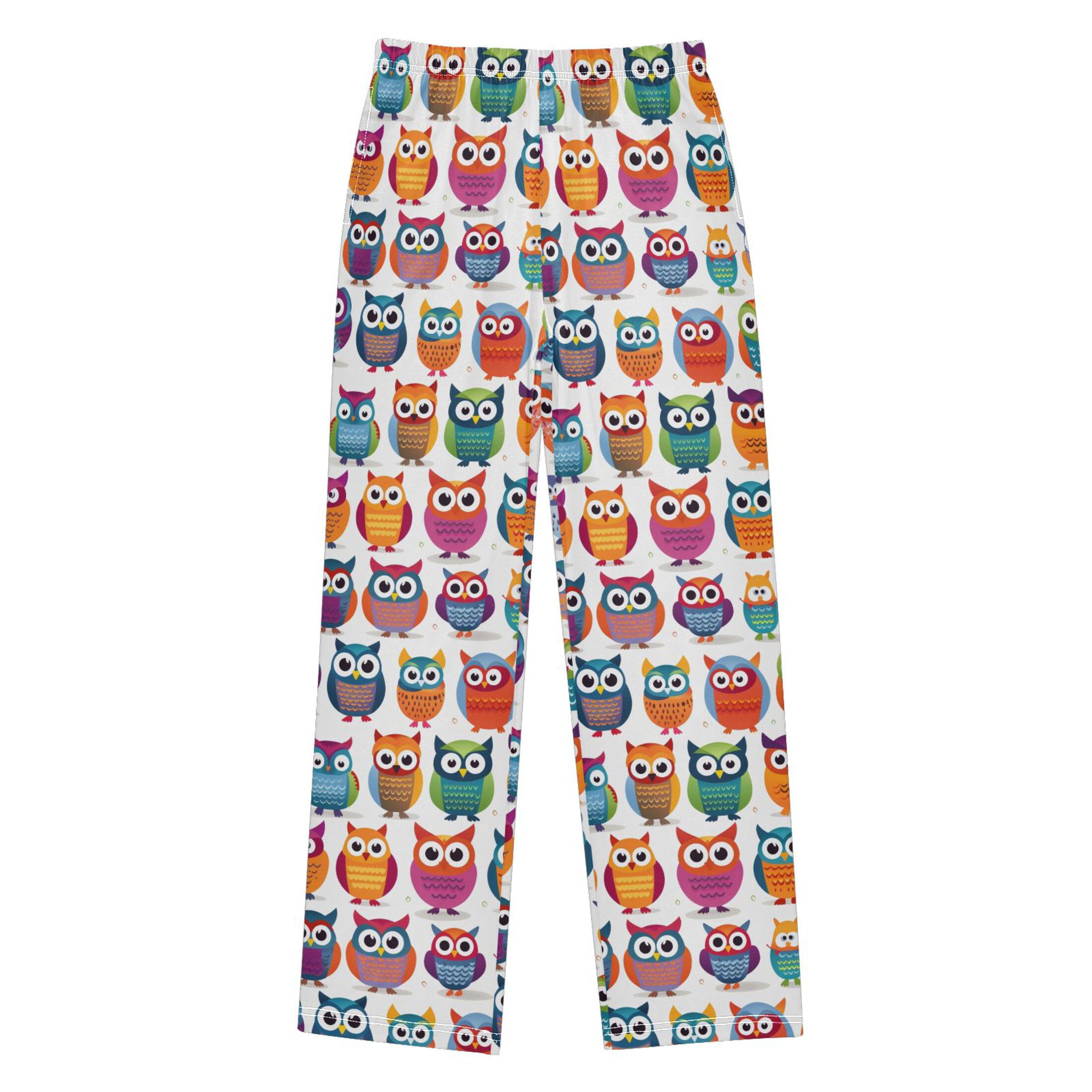 ALAZA Pajama Pants Owls Pj Bottoms Sleepwear Lounge with Pockets L ...