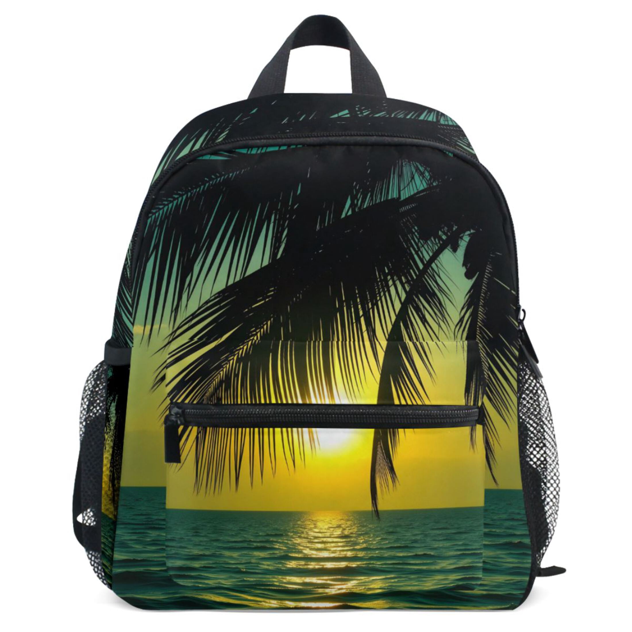 ALAZA Palm Sea Sunset Pattern School Backpack Student Bookbag Mini Bag ...