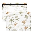 ALAZA Palm Tree Dragonfly Pattern Pencil Pouch 3 Ring Binder with Clear ...