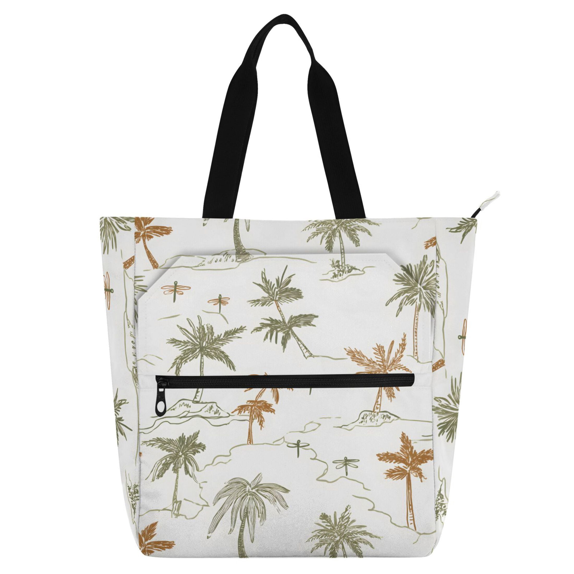 ALAZA Palm Tree Dragonfly School Book Bag Kids Tote Bags Handbag ...