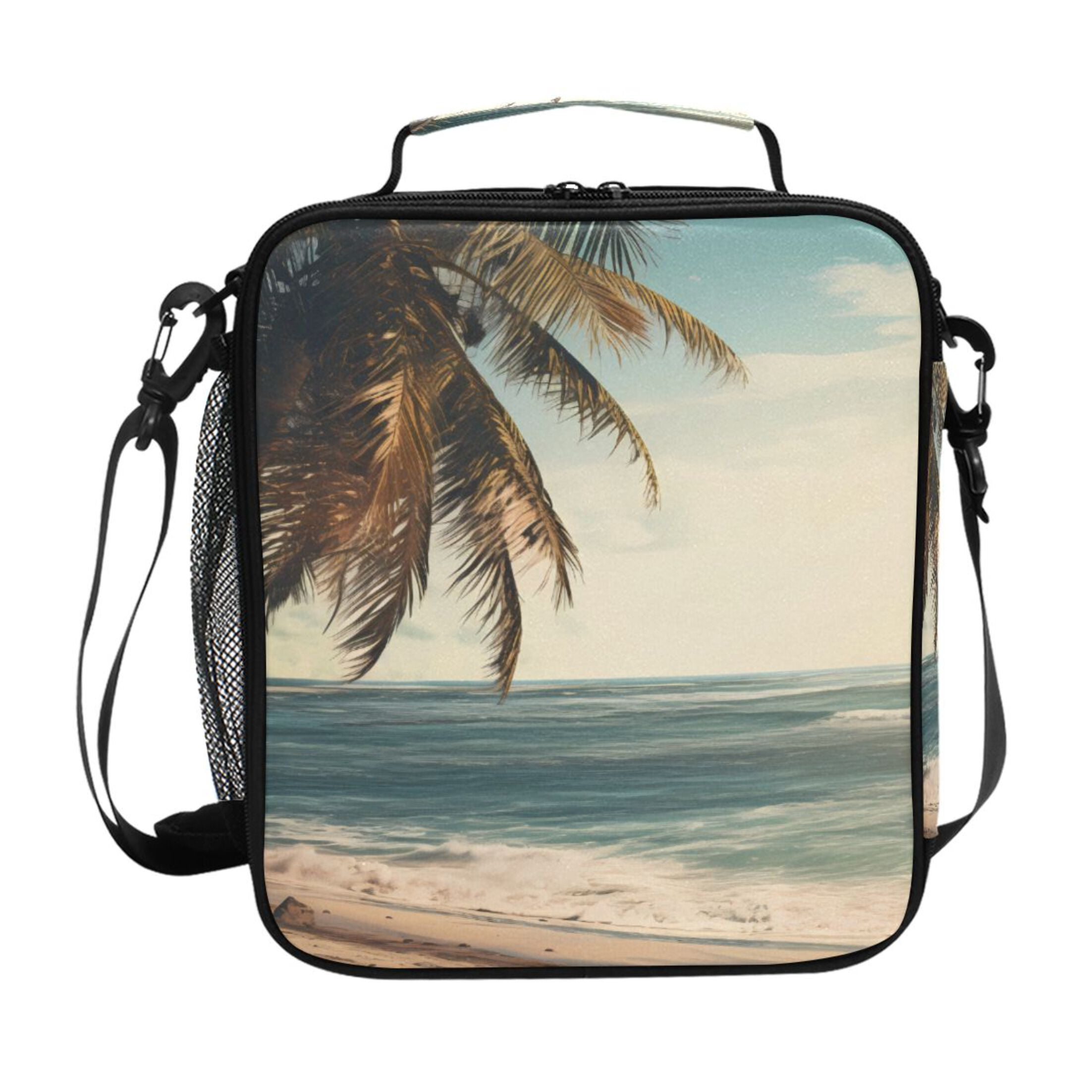 ALAZA Palm Tree Retro Beach Lunch Box Insulated Lunch Bag Reusable ...