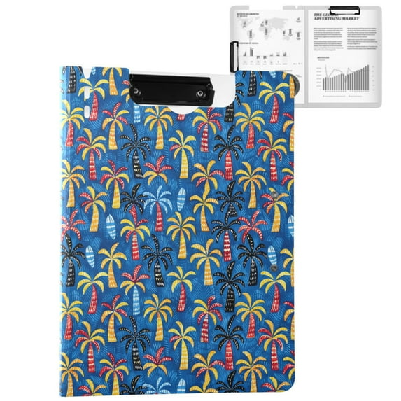 ALAZA Palm Trees Cute A4 Foldable Clipboard 360 Degree Folder Binder ...