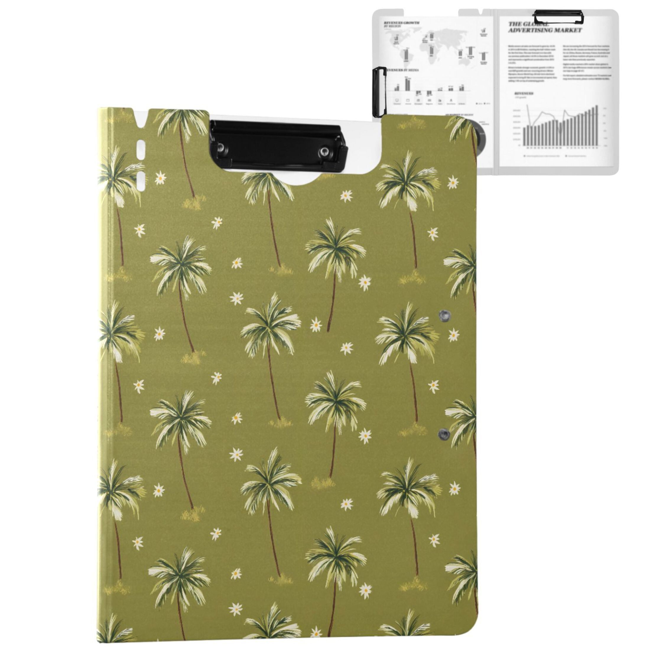 ALAZA Palm Trees-t1 A4 Foldable Clipboard 360 Degree Folder Binder ...