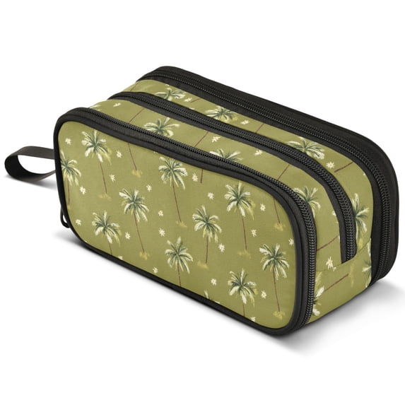 ALAZA Palm Trees-t1 Pencil Case Bag Large 3 Compartment Pen Pouch ...
