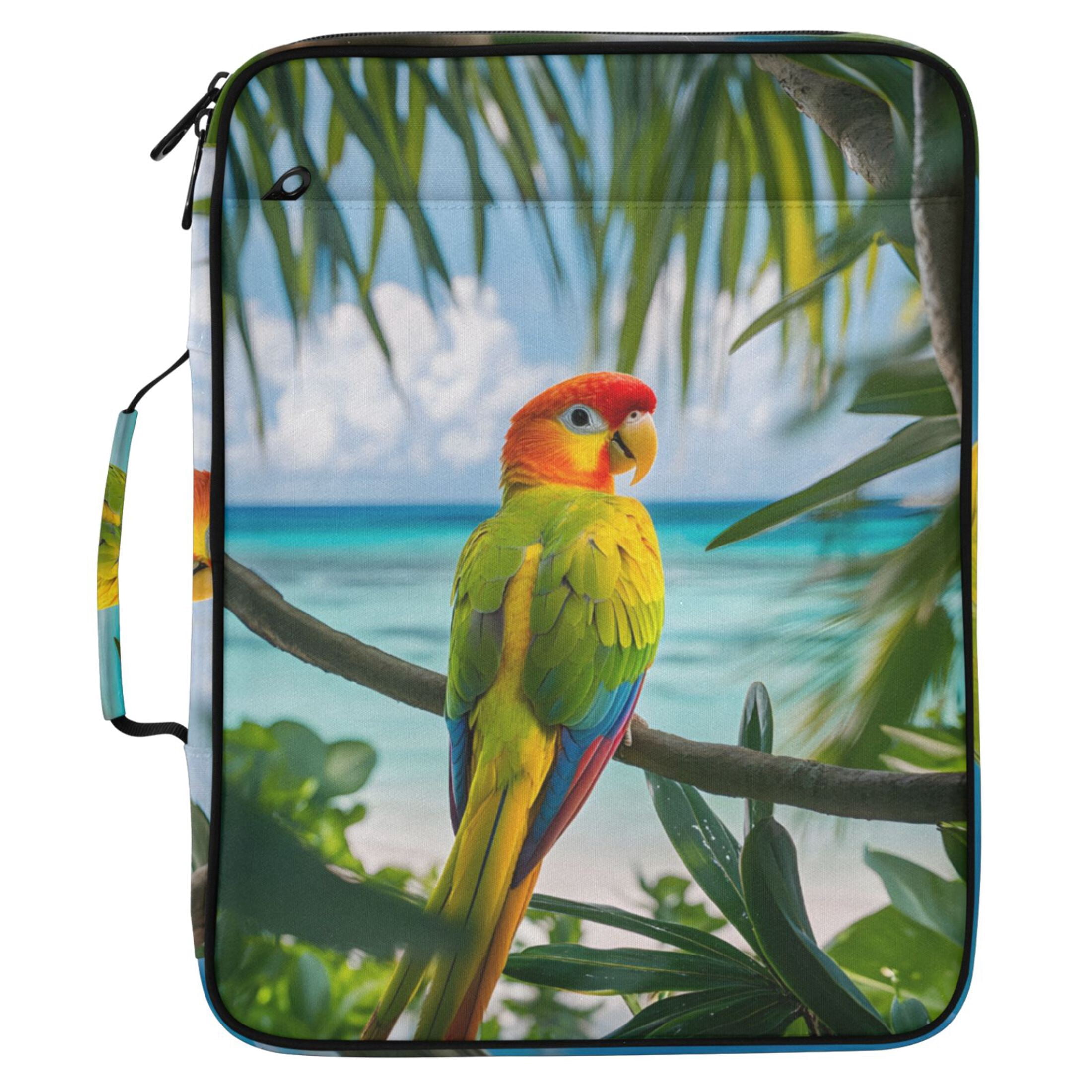 ALAZA Parrot in Summer Pattern Expanding Accordion File Folder 3 Ring ...