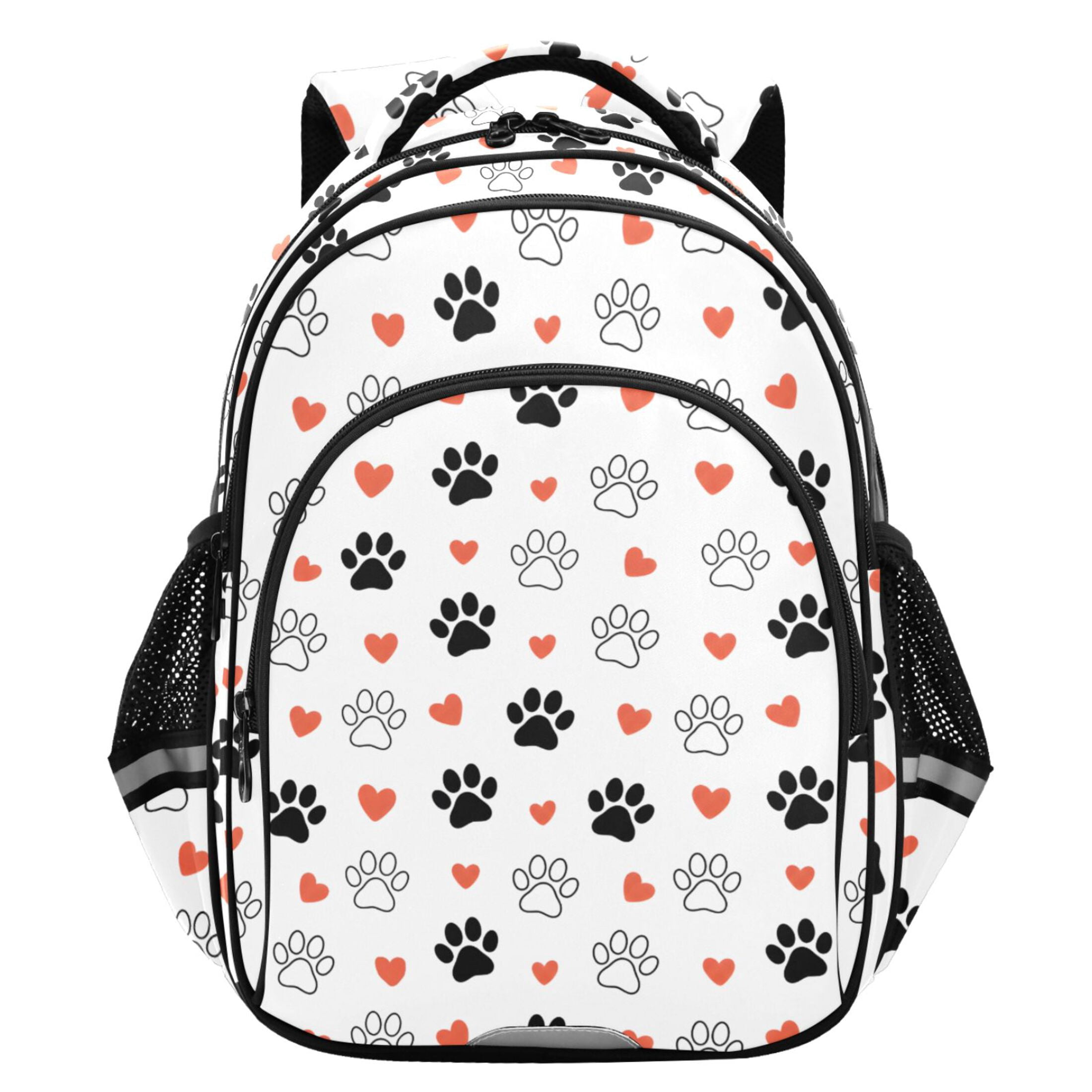 ALAZA Paws Hearts School Backpack Elementary Bag Student Bookbag Travel ...