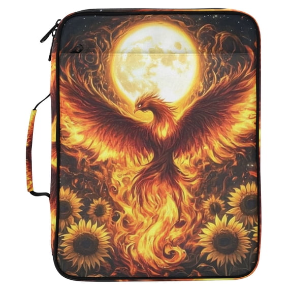 ALAZA Phoenix Sunflower Pattern Expanding Accordion File Folder 3 Ring ...