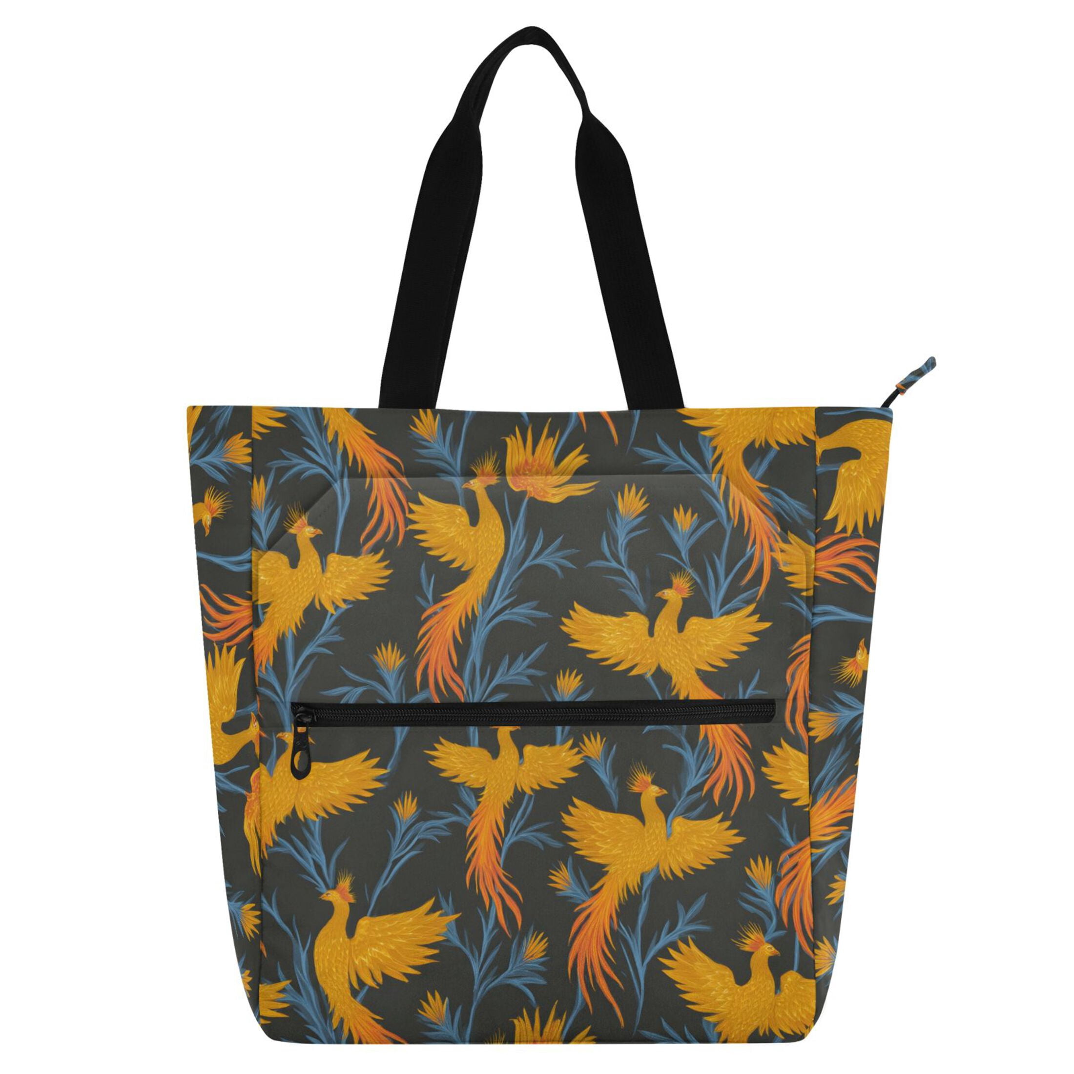 ALAZA Phoenix Yellow Pattern School Book Bag Kids Tote Bags Handbag ...