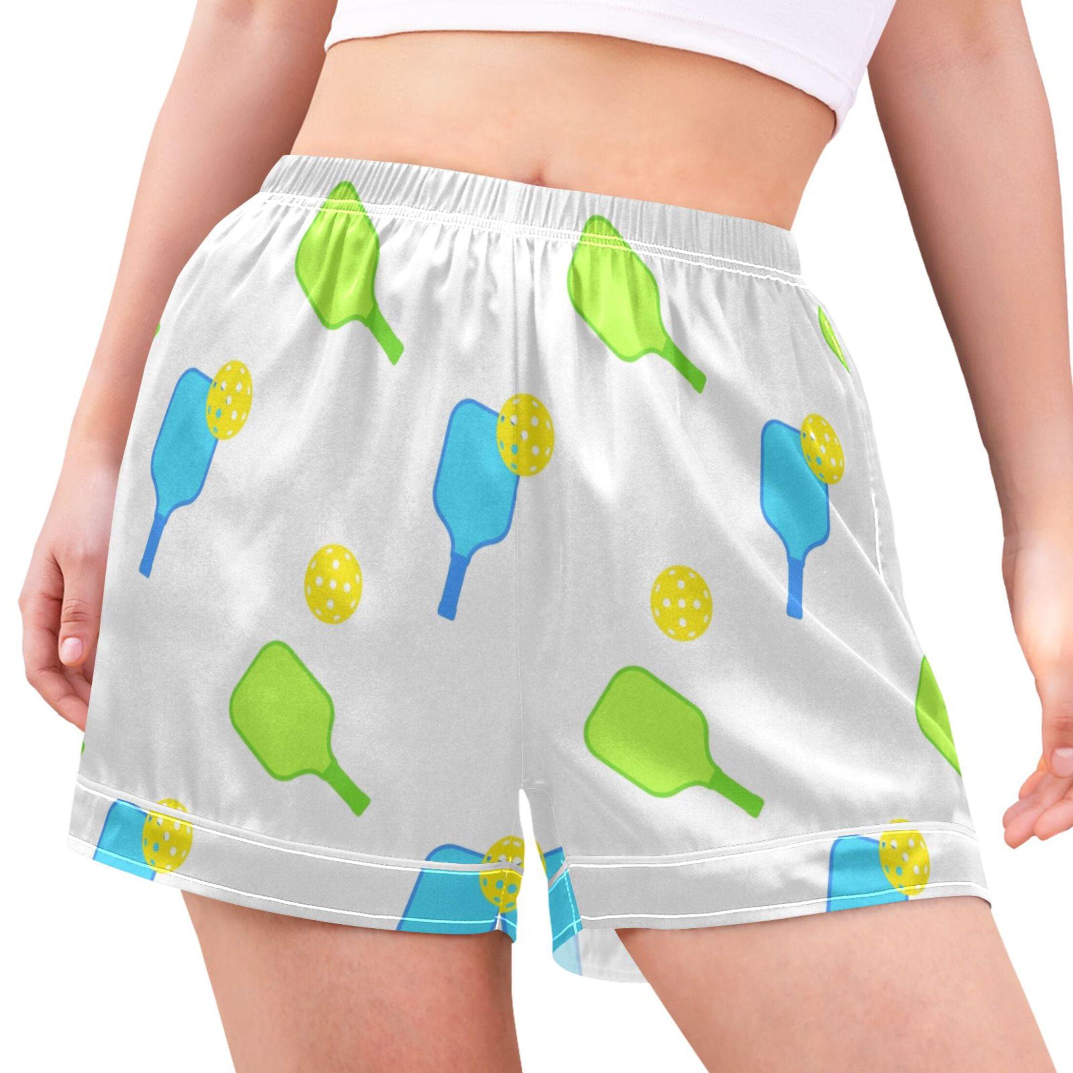 ALAZA Pickle Balls Women's Pajama Lounge Shorts Bottoms Sleep Short XL ...