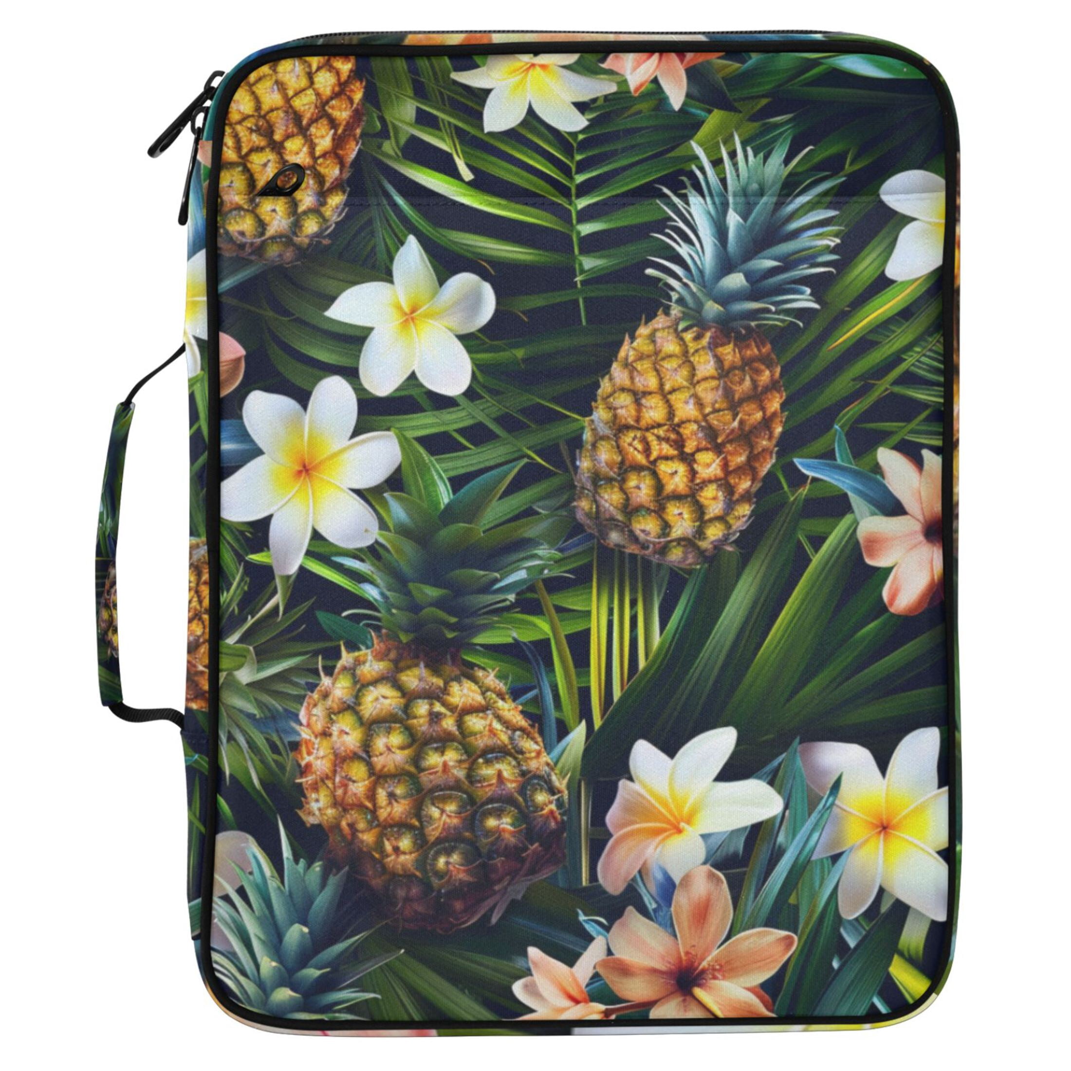ALAZA Pineapple Tropical Jasmine Flowers Pattern Expanding Accordion ...