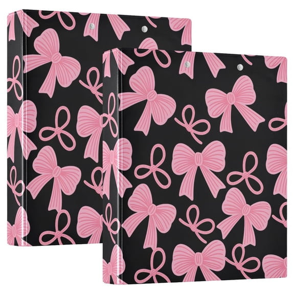 ALAZA Pink Bows Hardcover 3 Ring Binder 1.5" D-Rings with Interior ...
