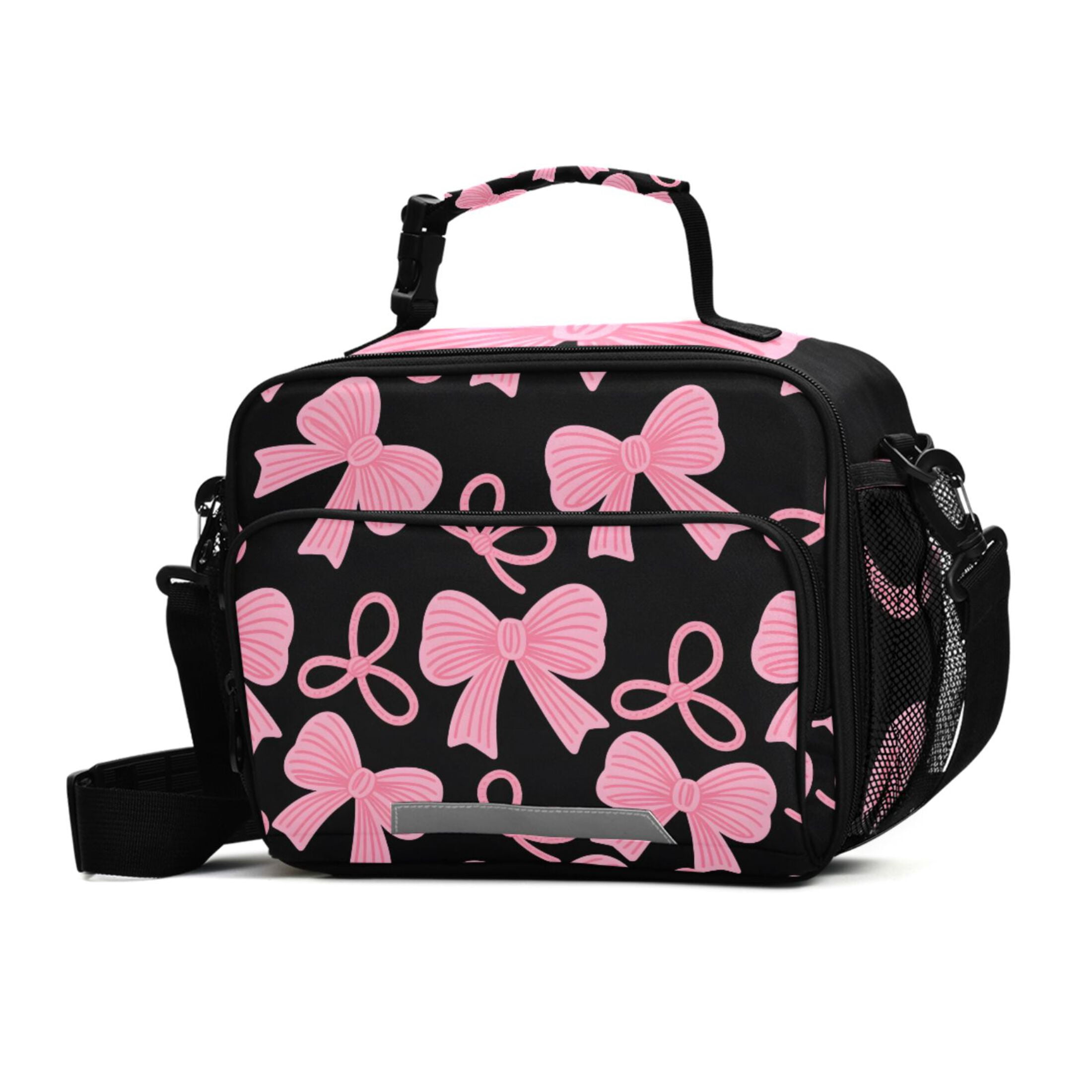 ALAZA Pink Bows Lunch Box Insulated Cooler Bag Reusable Tote Bags ...