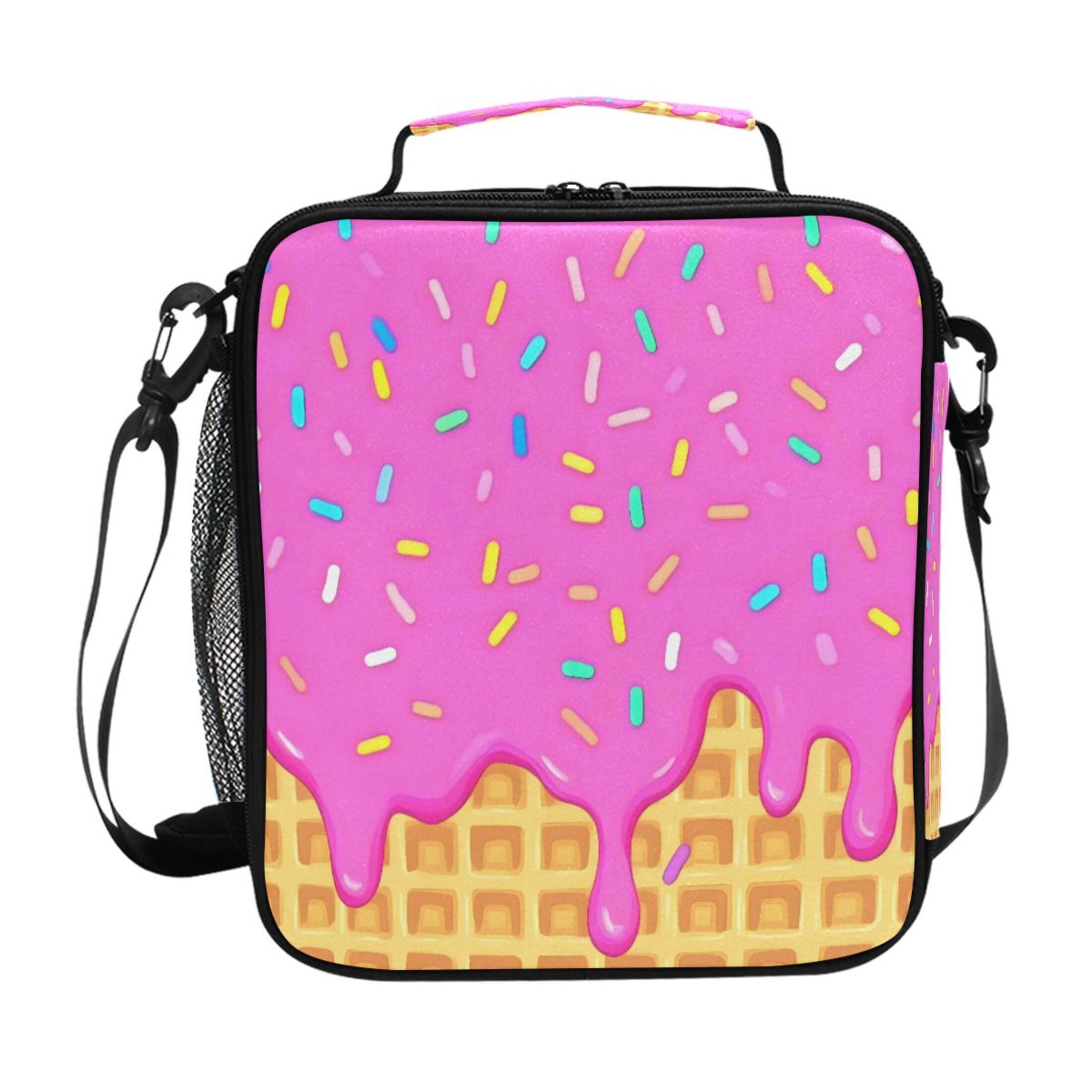 ALAZA Pink Ice Cream Lunch Box Insulated Lunch Bag Reusable Thermal ...