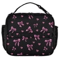 ALAZA Pink Purple Bows Insulated Lunch Box Lunch Bag Cooler Tote with ...