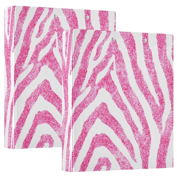 ALAZA Pink Zebras Pattern Hardcover 3 Ring Binder 1.5" D-Rings with ...