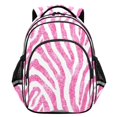 ALAZA Pink Zebras Pattern School Backpack Elementary Bag Student ...