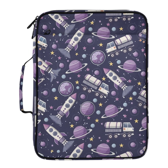 ALAZA Planet Space Stars Pattern Expanding Accordion File Folder 3 Ring ...