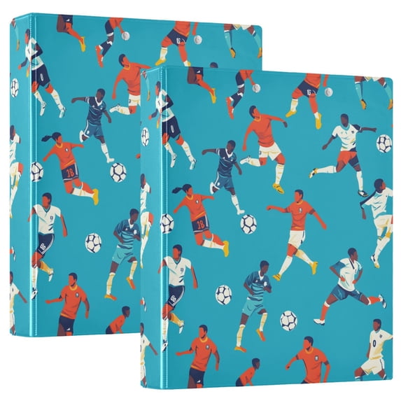 ALAZA Play Soccer Football Hardcover 3 Ring Binder 1.5" D-Rings with ...