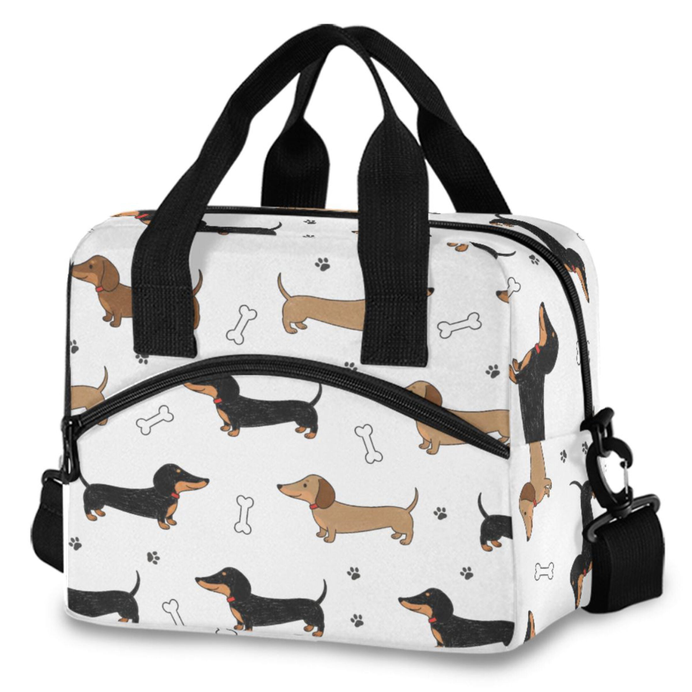 ALAZA Playful Dachshunds Dog Insulated Lunch Box Large Reusable Cooler ...