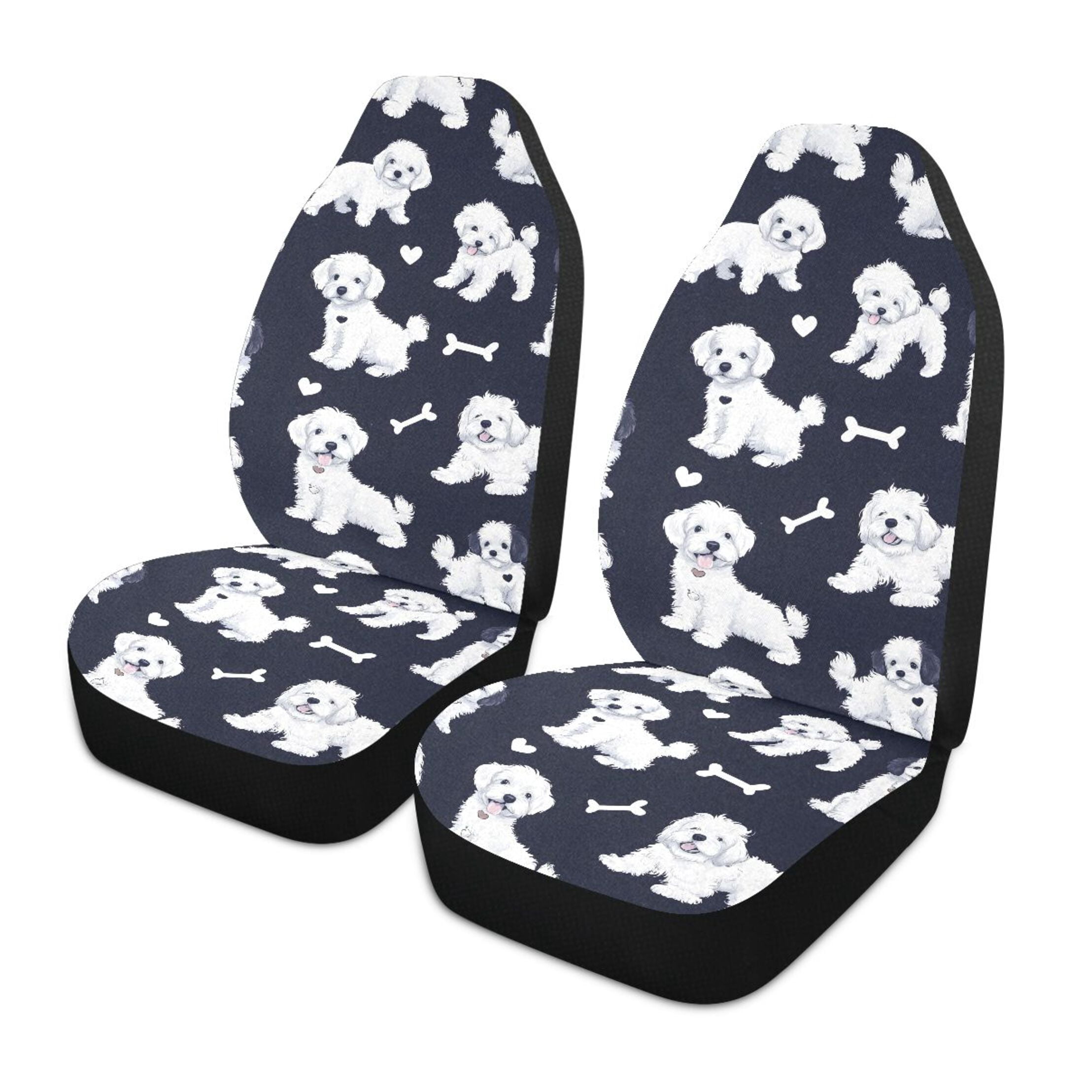 ALAZA Puppy Bones Car Seat Covers 2 PCs Universal Auto Front Seats ...