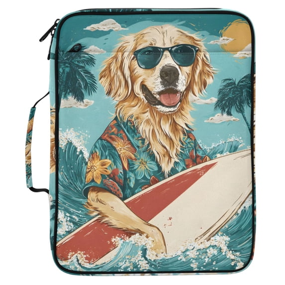 ALAZA Puppy Dog Surfboard Pattern Expanding Accordion File Folder 3 ...