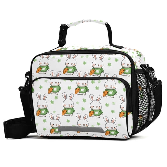 ALAZA Rabbit Carrots Lunch Box Insulated Cooler Bag Reusable Tote Bags ...