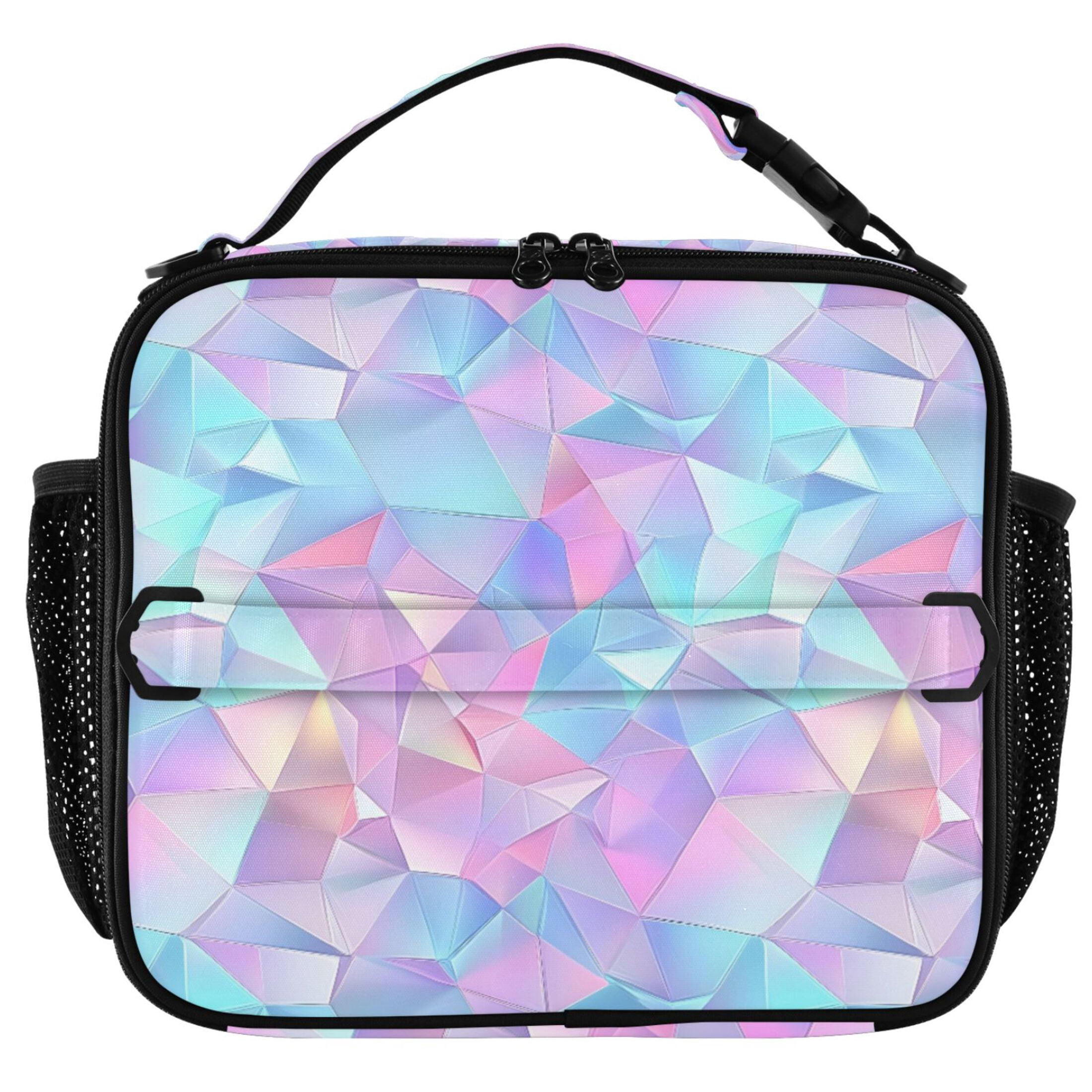 ALAZA Rainbow Geometric Insulated Lunch Box Lunch Bag Cooler Tote with ...