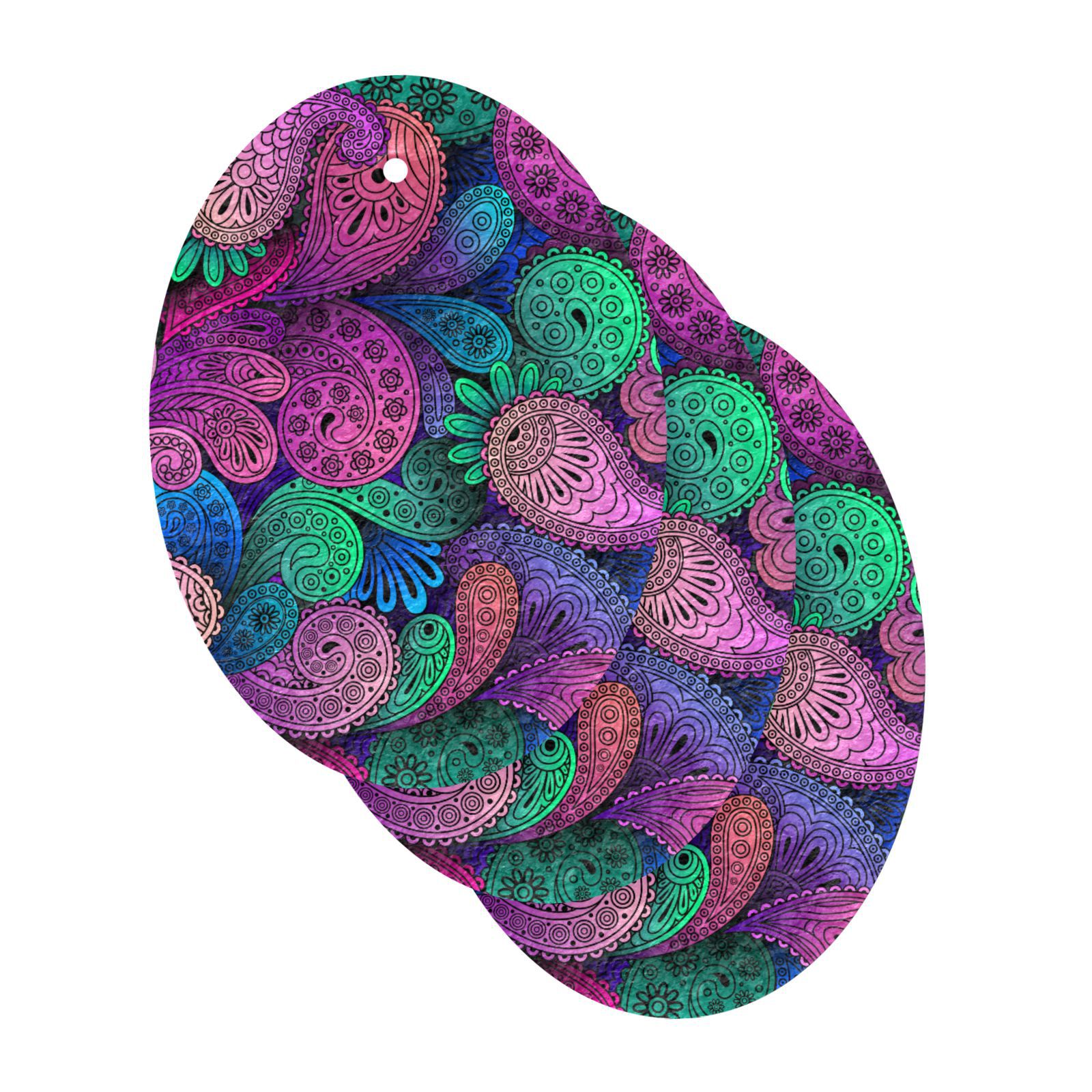 ALAZA Rainbow Paisley Indian Ethnic Natural Sponges Kitchen Cellulose ...