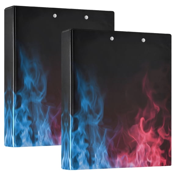 ALAZA Red Blue Flames Hardcover 3 Ring Binder 1.5" D-Rings with ...