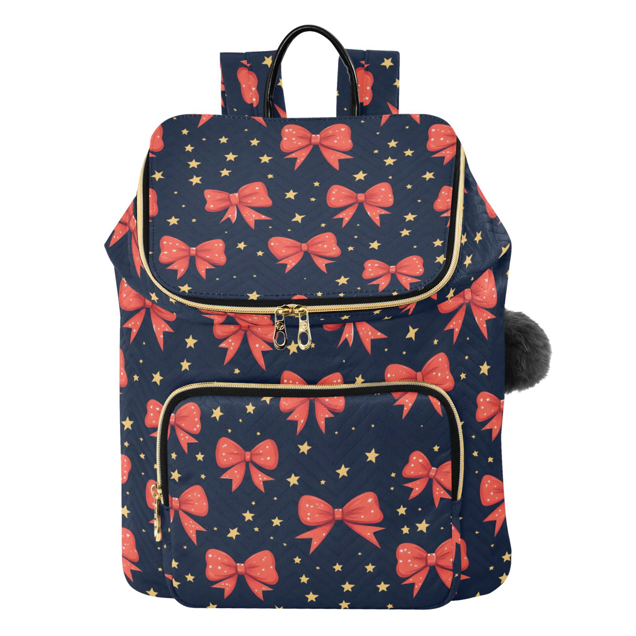 ALAZA Red Bow Pattern Travel Backpack Laptop Bag Large Capacity Daypack ...