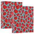 ALAZA Red Giraffe Pattern Hardcover 3 Ring Binder 1.5" D-Rings with ...