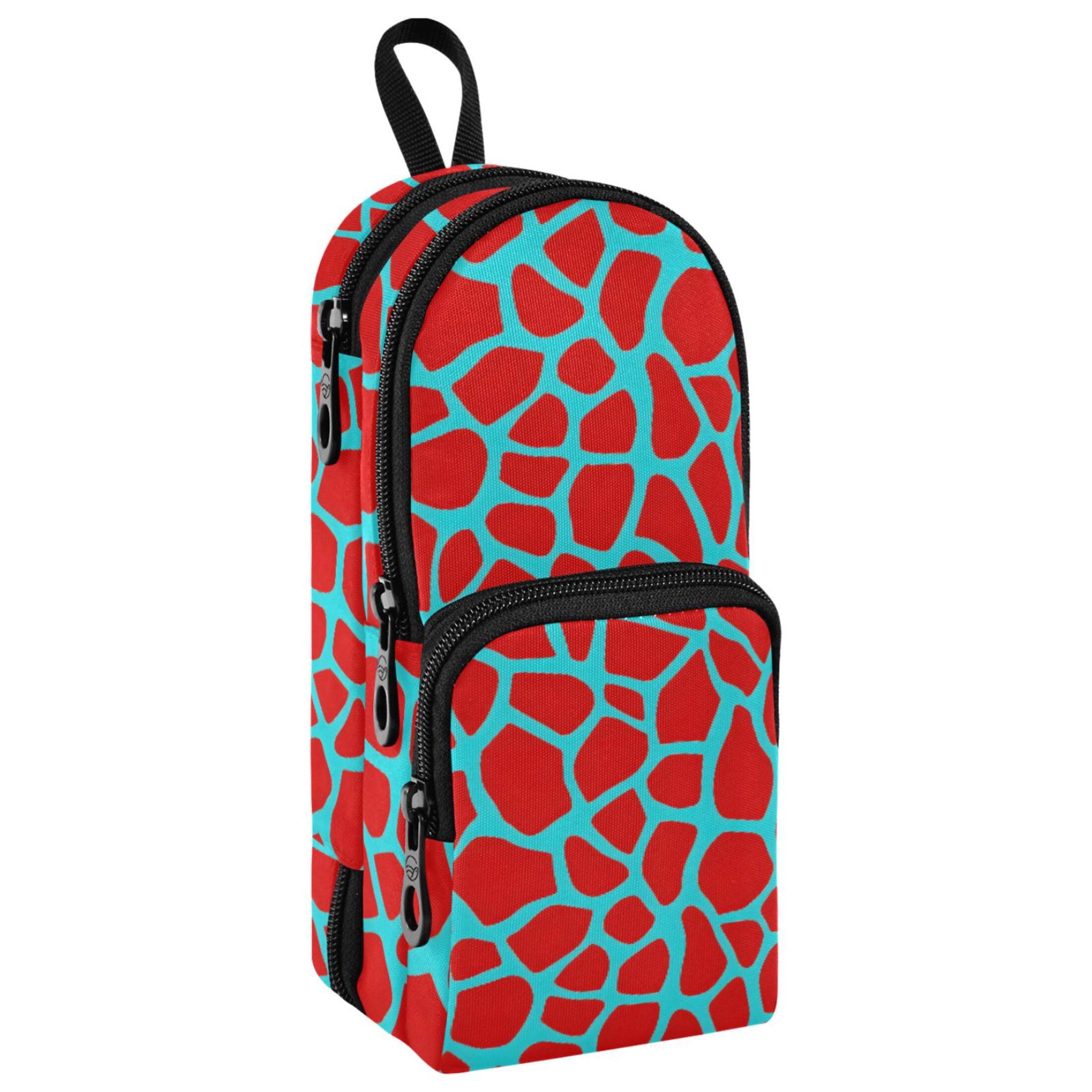 ALAZA Red Giraffe Pattern Pencil Case Pen Pouch Stationery Organizer ...