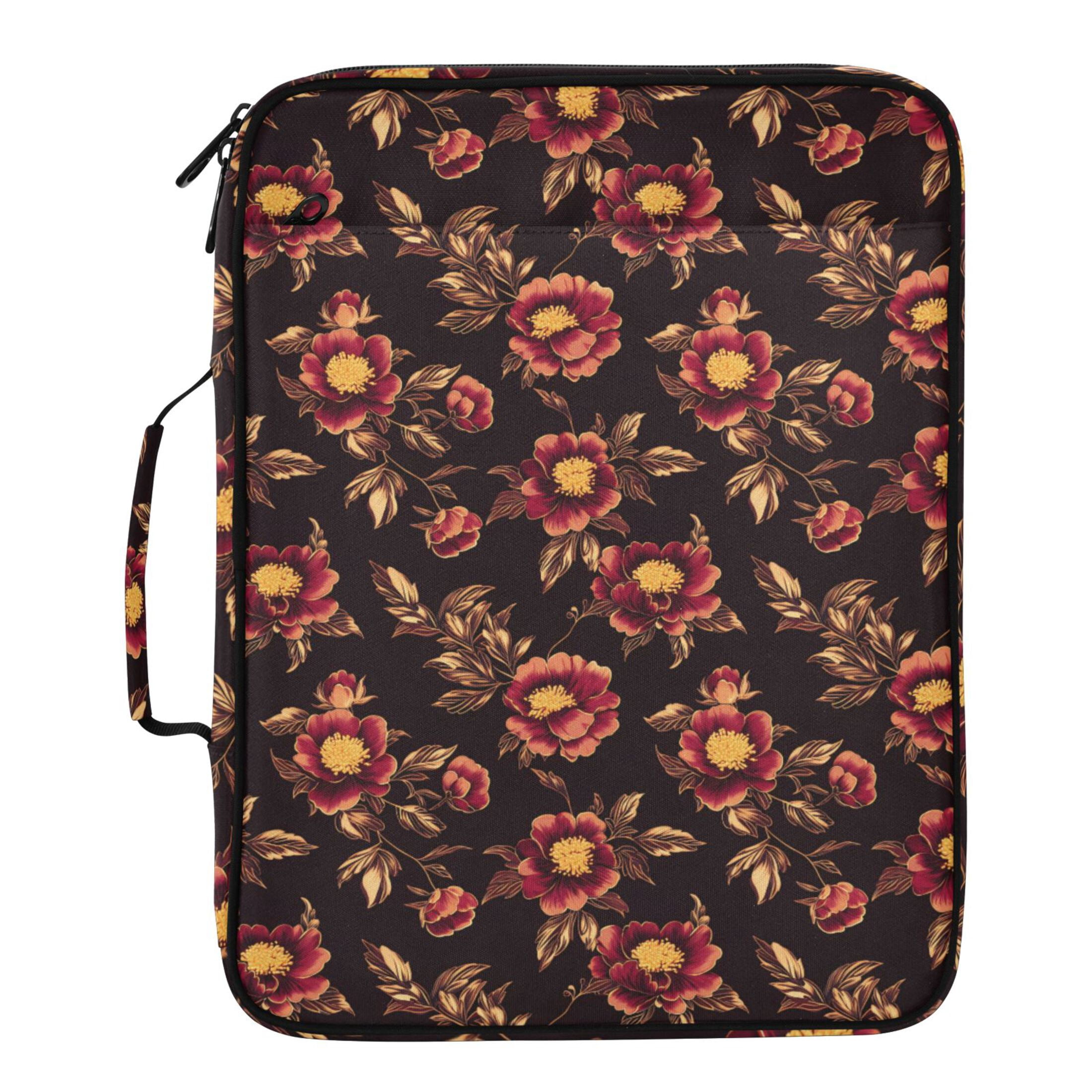 ALAZA Red Peony Flowers Pattern Expanding Accordion File Folder 3 Ring ...