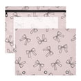 ALAZA Retro Bows Pattern Pencil Pouch 3 Ring Binder with Clear Window ...