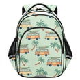 ALAZA Retro Bus Palm Tree School Backpack Elementary Bag Student ...