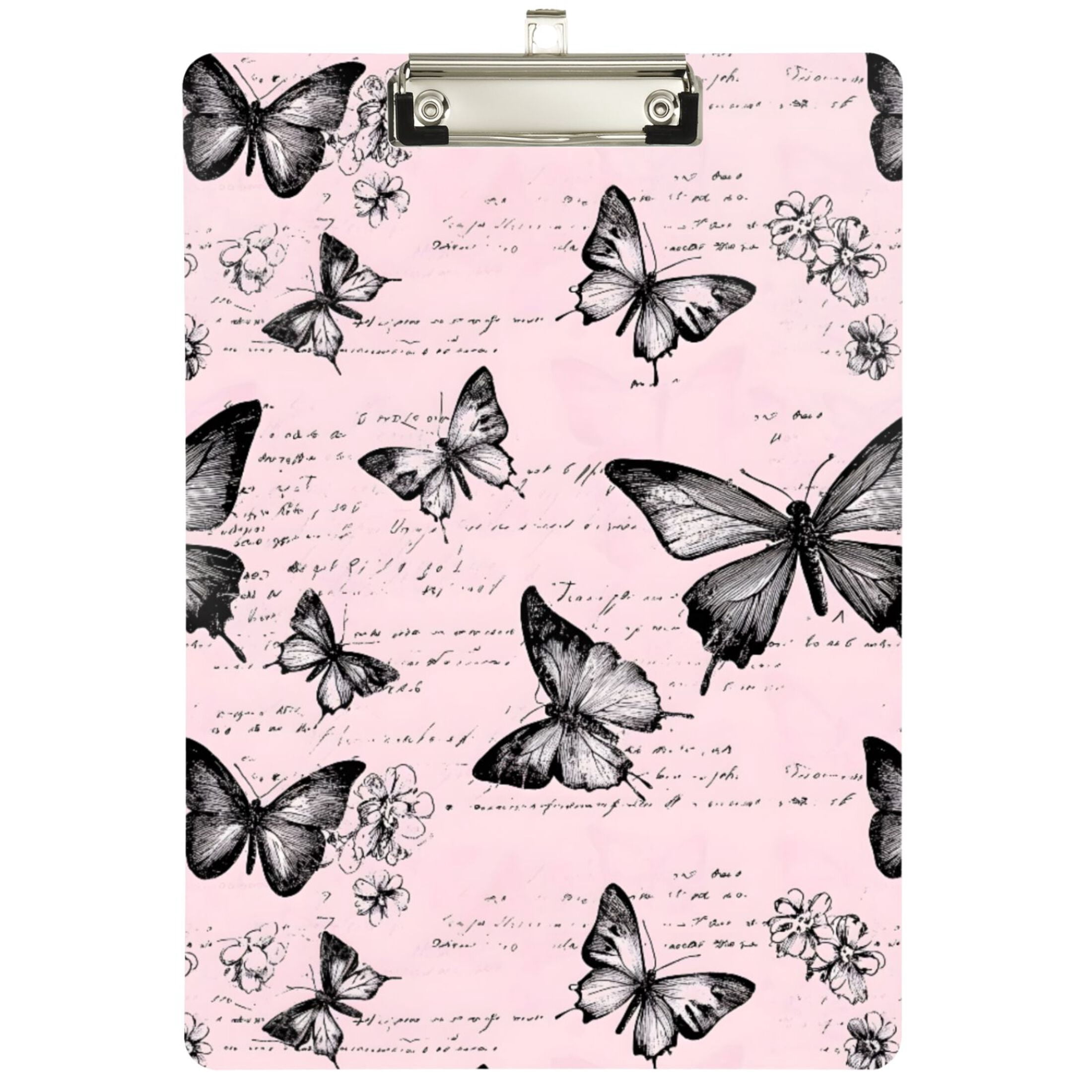 ALAZA Retro Butterfly Plastic Clipboard A4 Letter Size Decorative ...