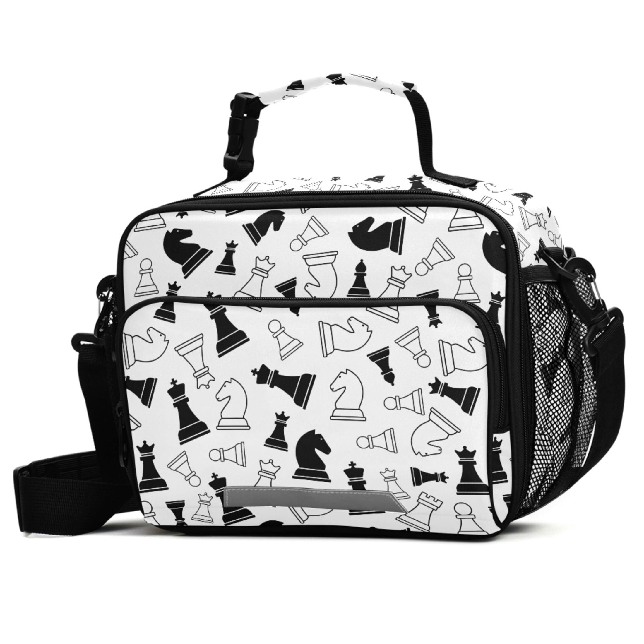 ALAZA Retro Chess Lunch Box Insulated Cooler Bag Reusable Tote Bags ...