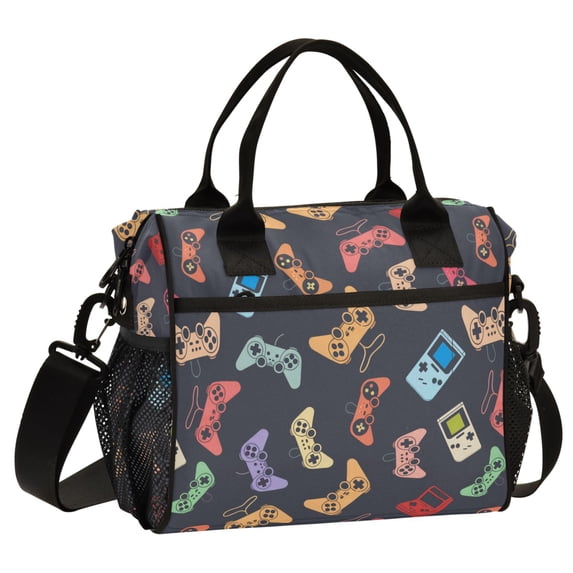 ALAZA Retro Game Controller Print Cooler Lunch Bag Insulated Reusable ...