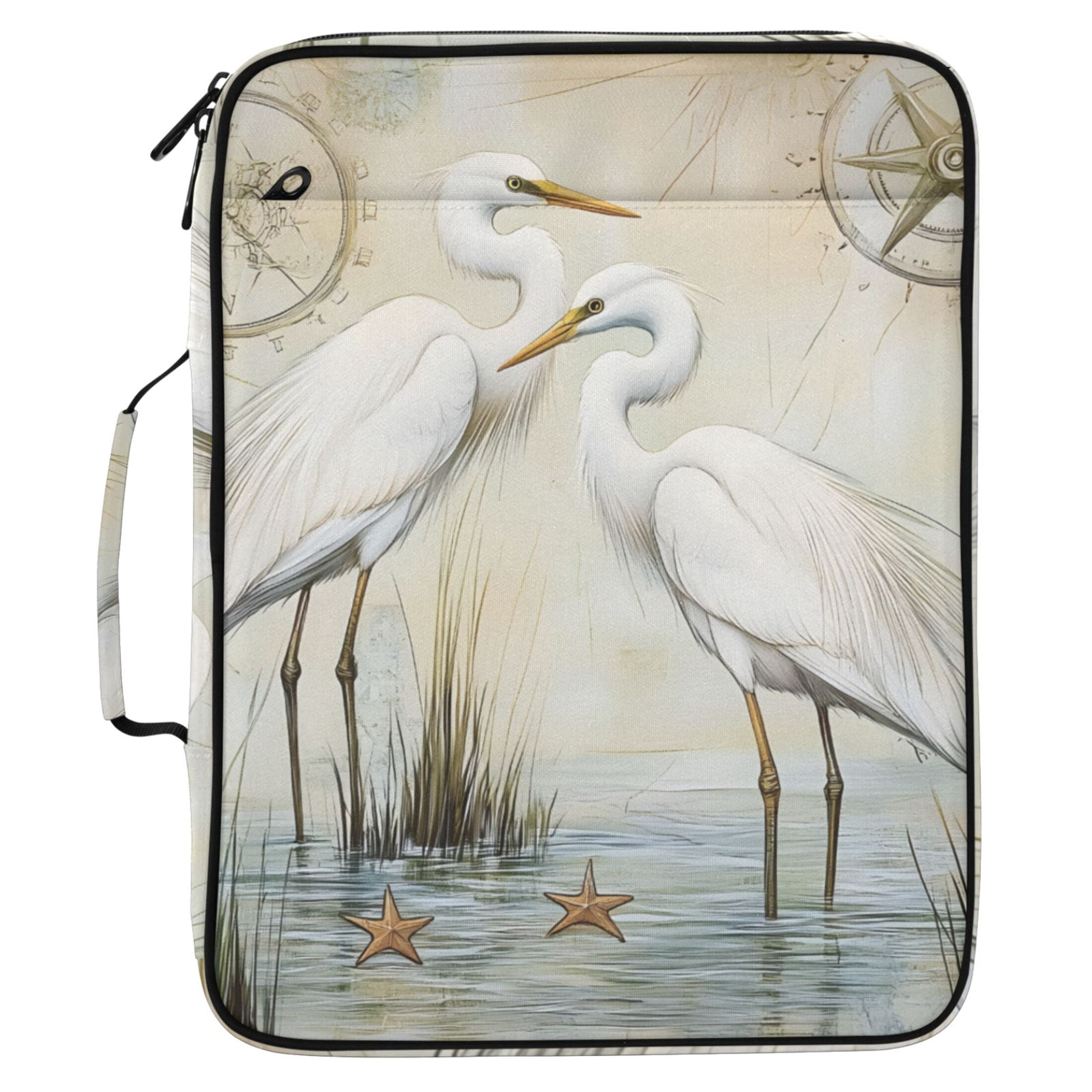 ALAZA Retro Heron Couples Pattern Expanding Accordion File Folder 3 ...