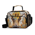 ALAZA Retro Highland Cattle Sunflower Lunch Box Insulated Cooler Bag ...