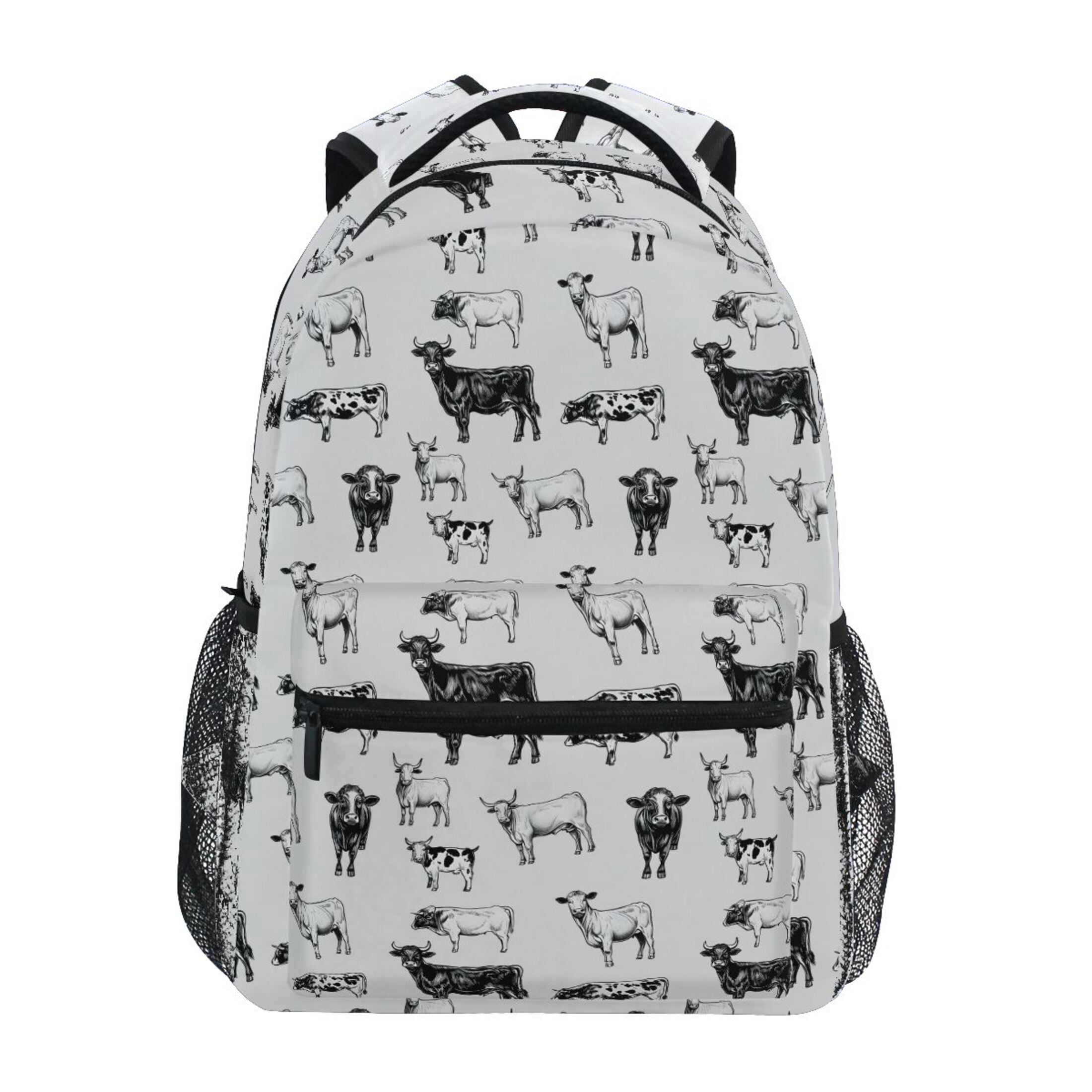 ALAZA Retro Highland Cows Pattern School Backpack Elementary Bookbag ...