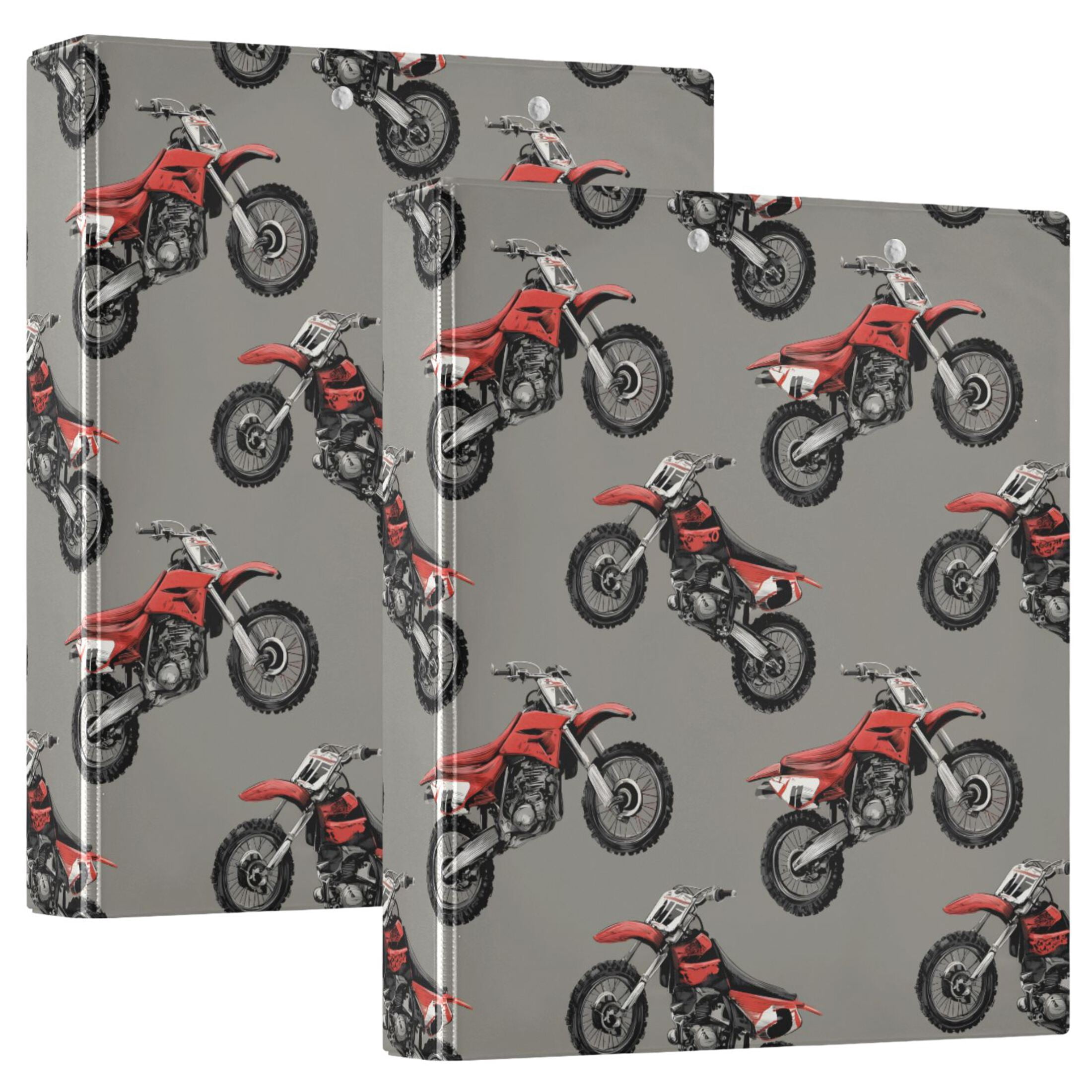 ALAZA Retro Motorcycle Hardcover 3 Ring Binder 1.5" D-Rings with ...