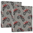 ALAZA Retro Motorcycle Hardcover 3 Ring Binder 1.5" D-Rings with ...