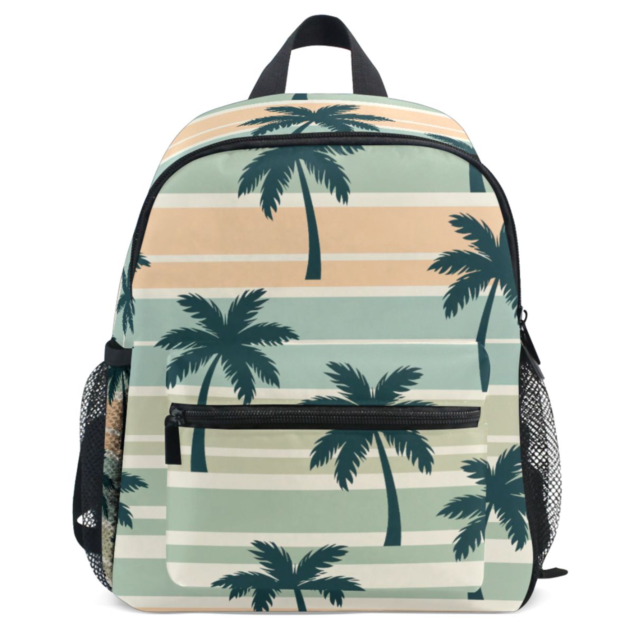 ALAZA Retro Palm Tree Pattern School Backpack Student Bookbag Mini Bag ...