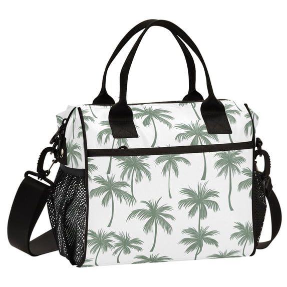 ALAZA Retro Palm Tree Print Cooler Lunch Bag Insulated Reusable Lunch ...