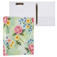 ALAZA Roses Daisy Flower Hardcover 3 Ring Binder 1.5" D-Rings with ...