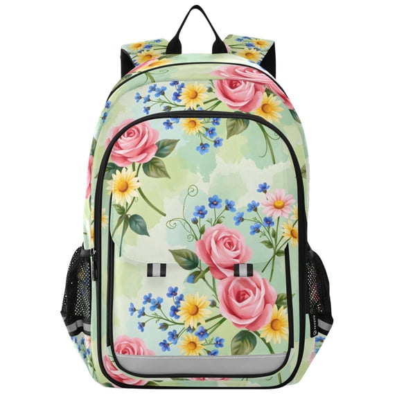 ALAZA Roses Daisy Flower School Laptop Backpack Travel Bag Casual ...