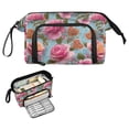 ALAZA Roses Heart Flower Pencil Pouch Big Capacity Pencil Case Zipper ...