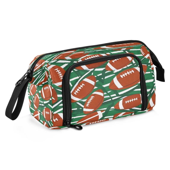 ALAZA Rugby Balls Football Pencil Pouch Big Capacity Pencil Case Zipper ...